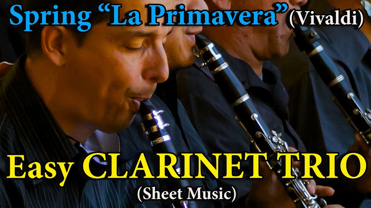"Spring" (Vivaldi) - Easy CLARINET TRIO (Sheet Music) - YouTube