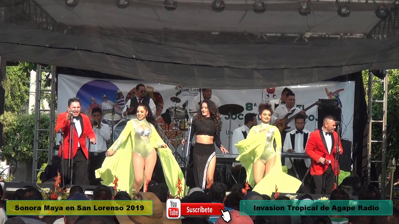 Sonora Maya en San Lorenso Invasion Tropical de Agape Radio - YouTube