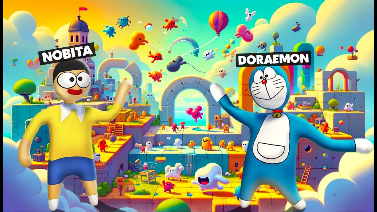 DORAEMON And NOBITA Went To SKY And Found Autumn Season In HFF! - YouTube