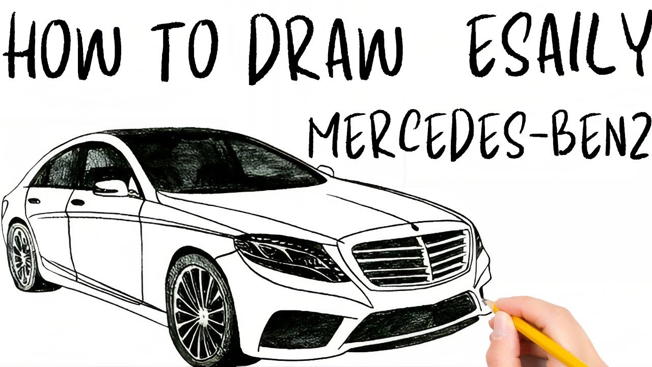 How To Draw Benz's Cars Steps By Step In Only 2 Minutes - YouTube