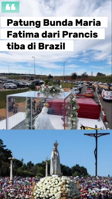 Patung Bunda Maria Fatima Tiba di Brazil #mariafatima #maria #mary # ...