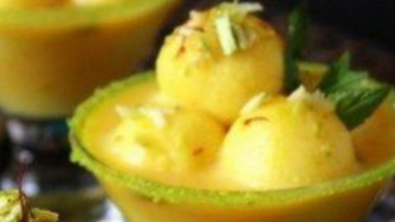 Mango Desert With Angoori Rasgulla Recipe||Summer Spacial Mango Desert ...
