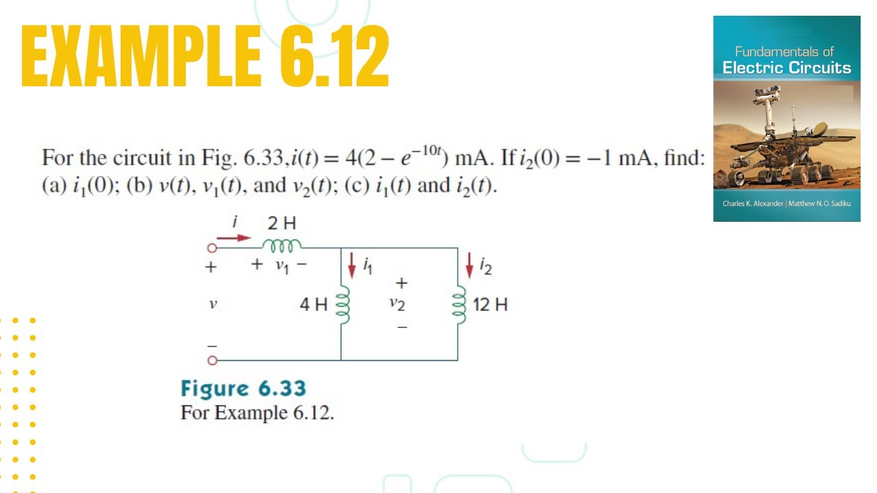 Example 6.12- Fundamental of Electric Circuit 6th Edition #inductance ...