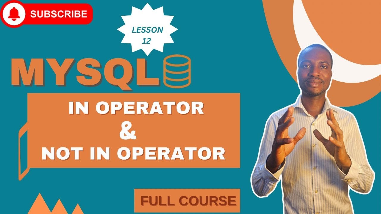 NOT and NOT IN operators in MYSQL - YouTube