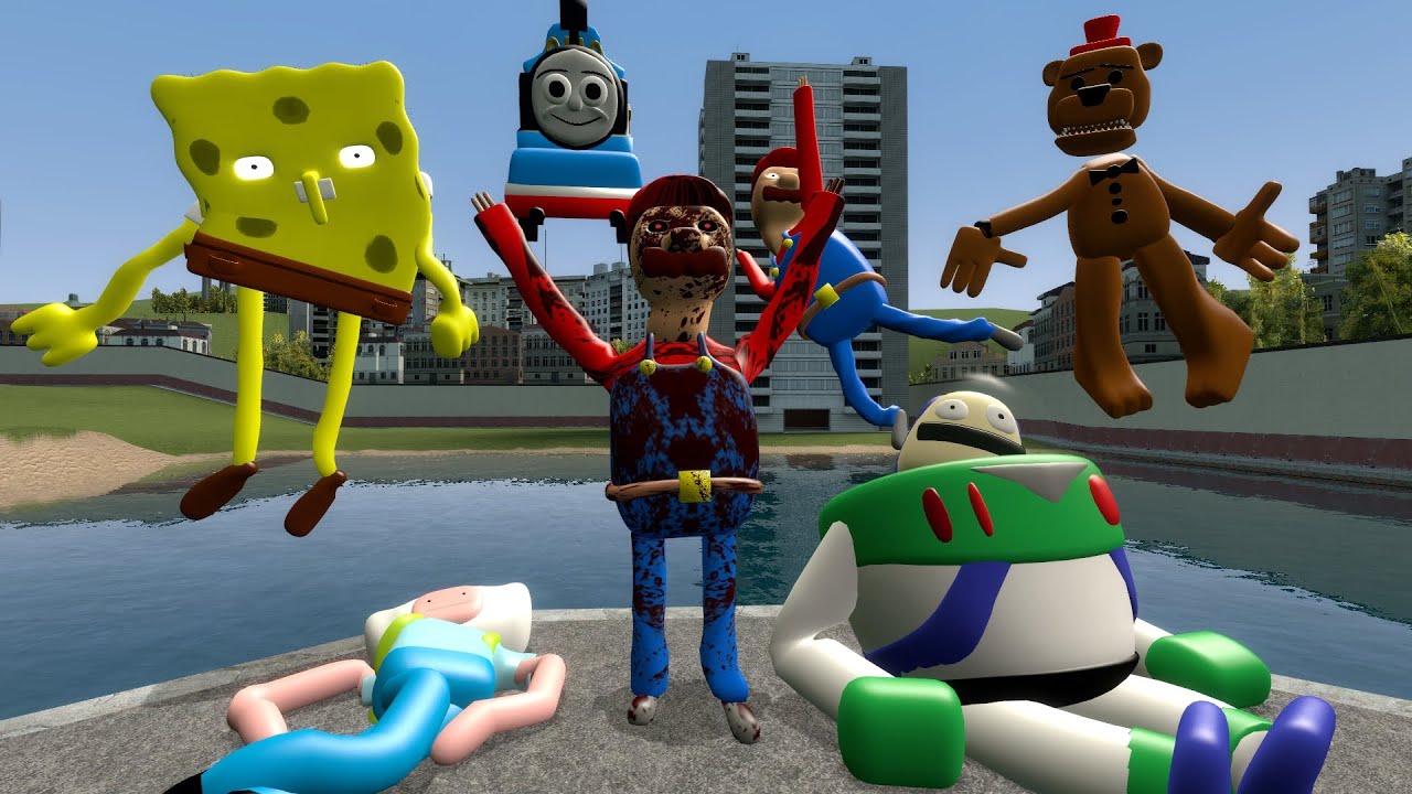 Playing as Cursed Super Mario vs ALL 3D Sanic Clones Memes in Garry's ...