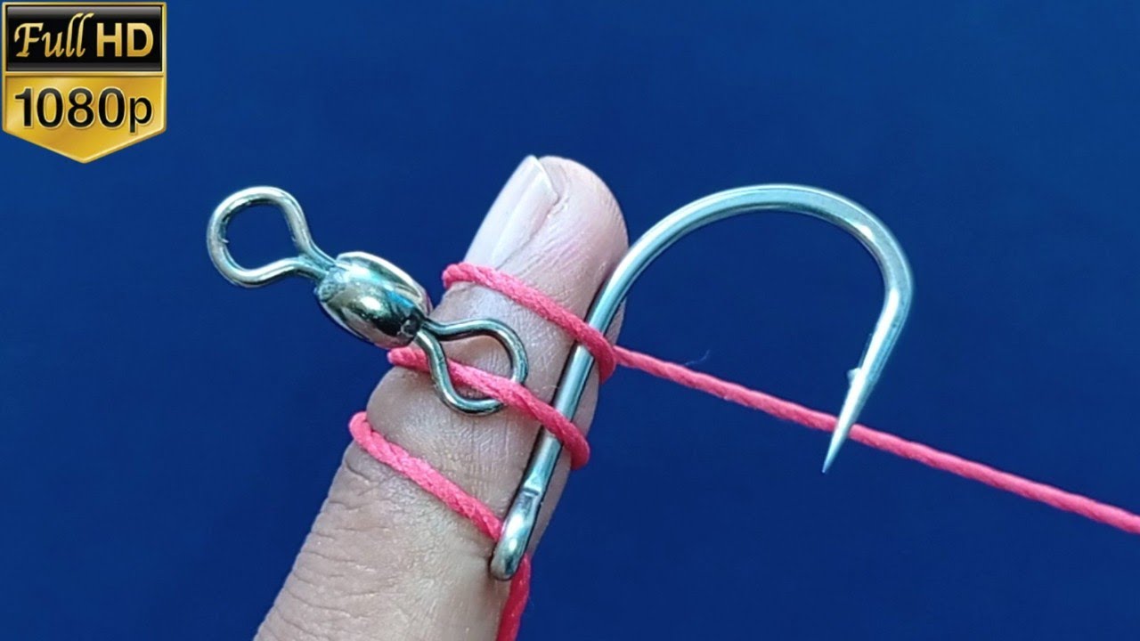 How to tie a freshwater fishing hook - Fishing knots - YouTube