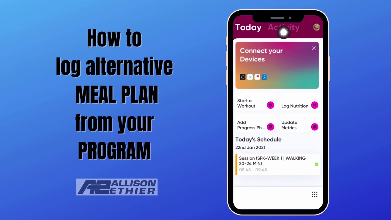 How to Log alternative Meal Plan from your Program - YouTube