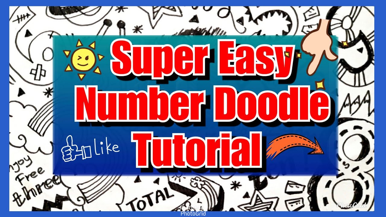 Number Doodle Art / Zero to Ten / Easy Tutorial - YouTube