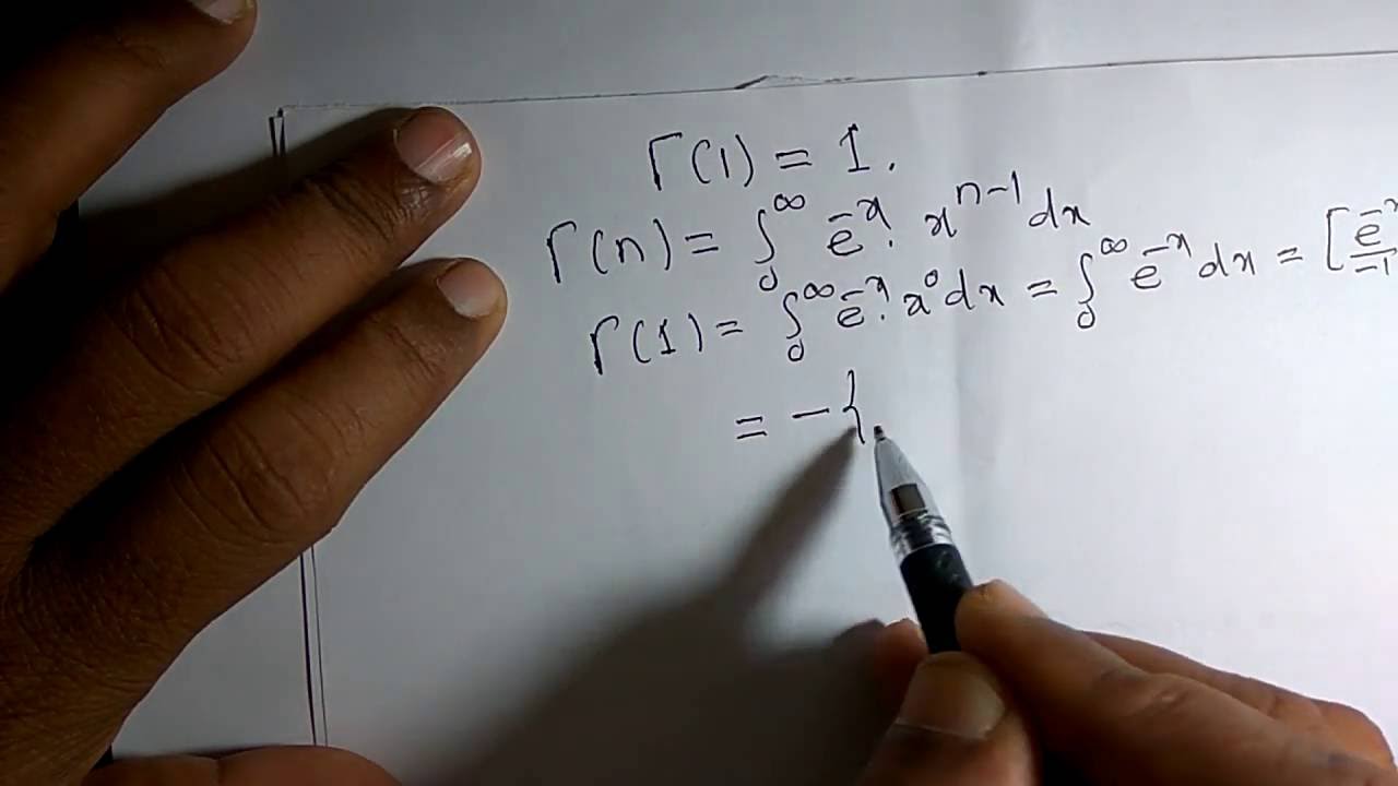 Properties Of Gamma Function 1 YouTube