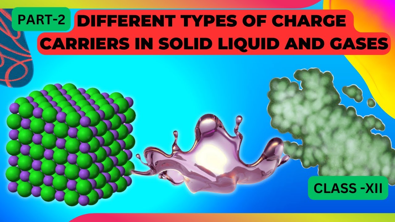 Different Types of Charge carriers in solid liquid and gases | Class 12 ...