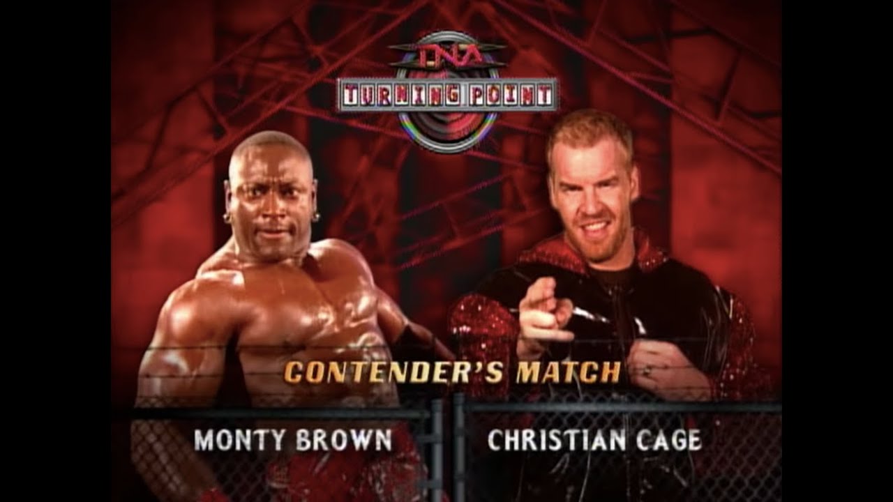 Story of Monty Brown vs Christian Cage | Turning Point 2005 - YouTube