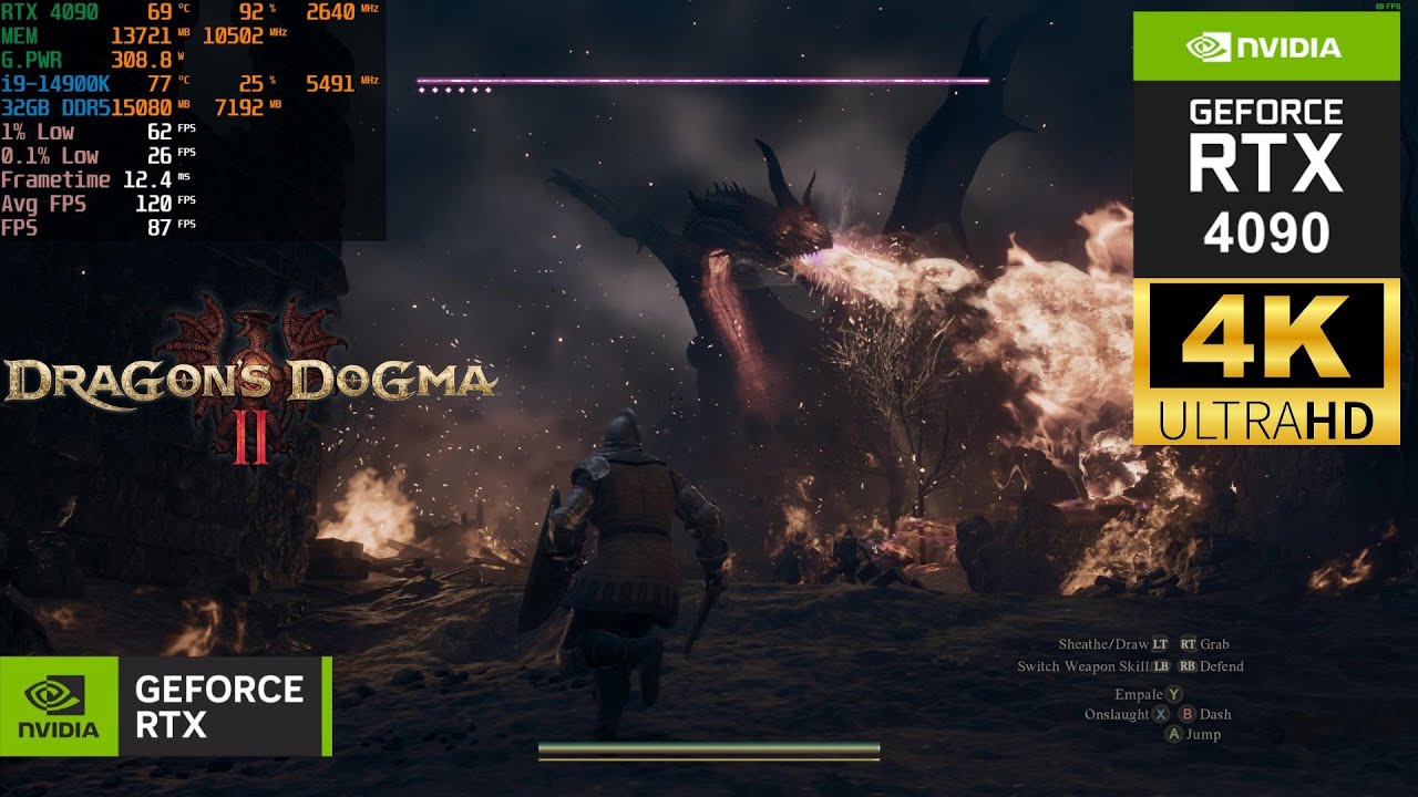 Dragon's Dogma 2 : RTX 4090 24GB ( 4K Maximum Settings RTX ON / DLSS ...