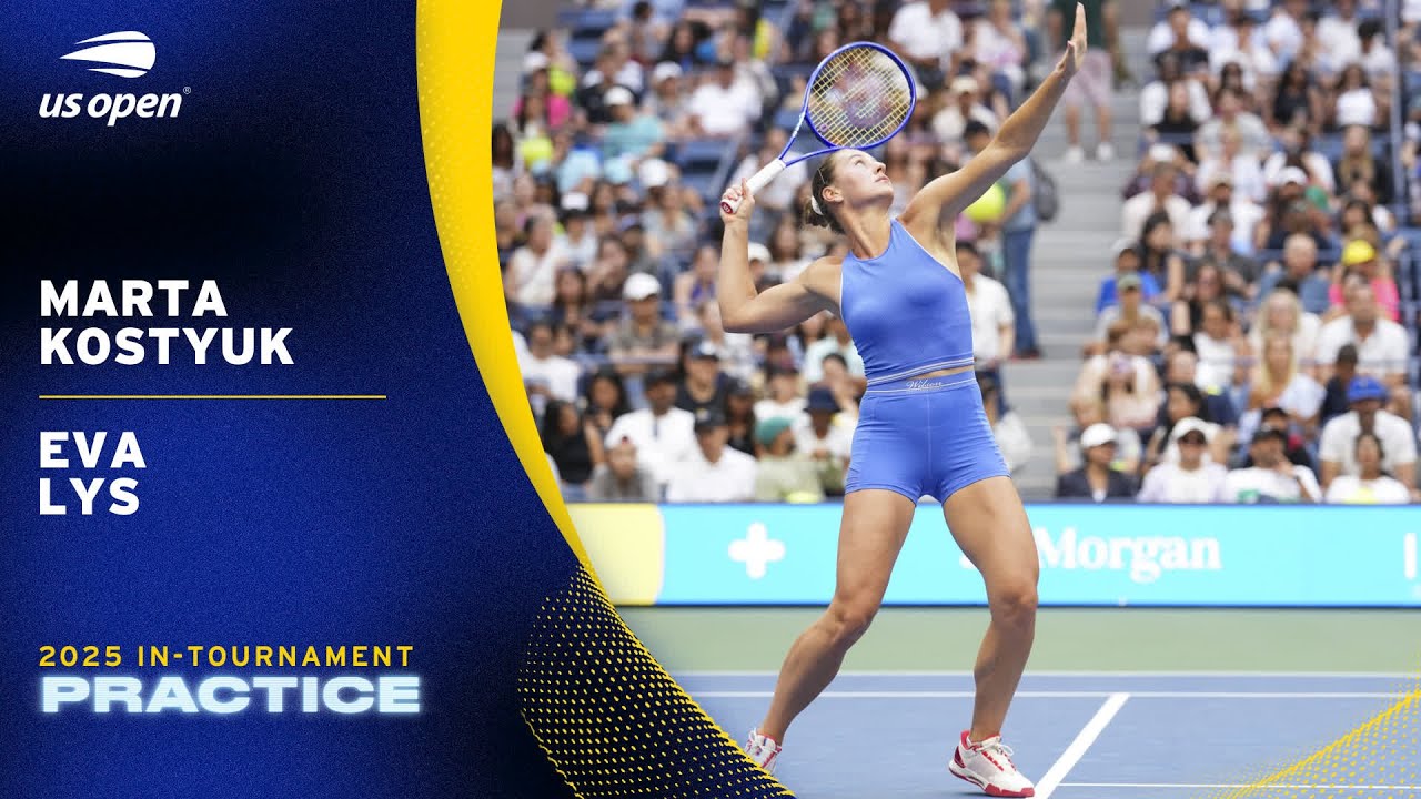 LIVE | Marta Kostyuk and Eva Lys | Practice Session | 2025 US Open ...