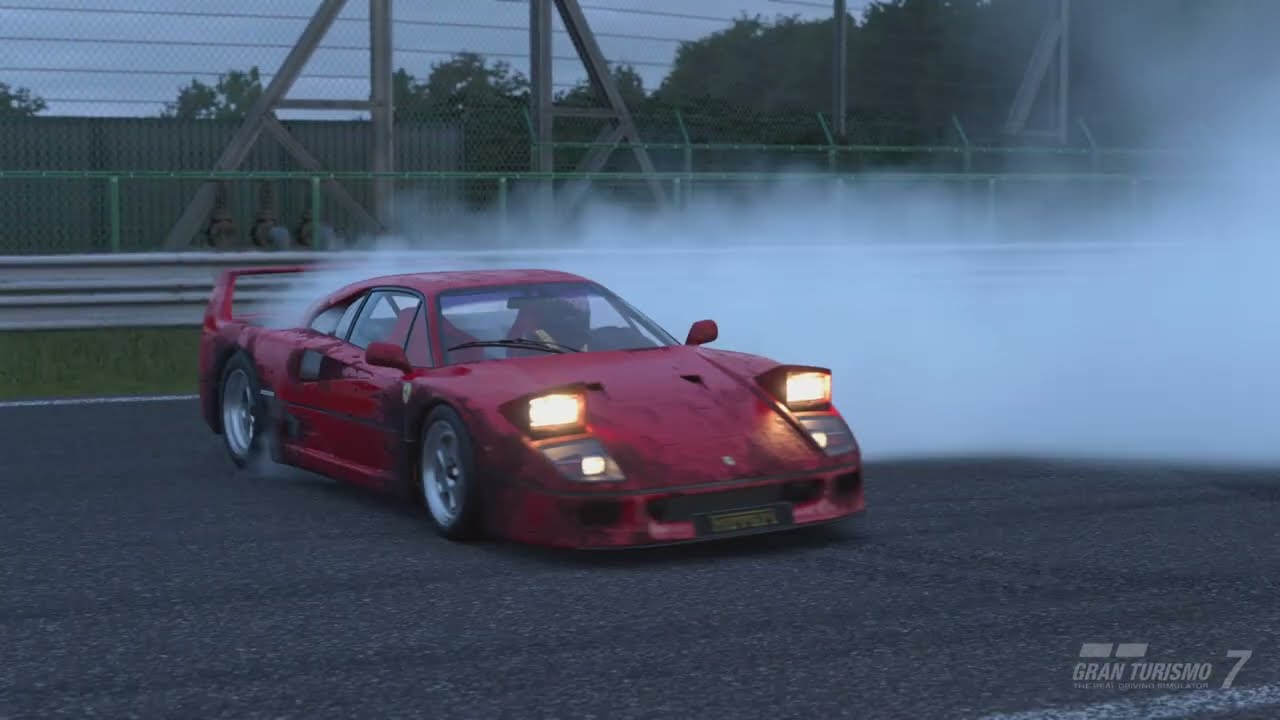 Ferrari F40 Crazy burnout & donut 🔥💨 - YouTube