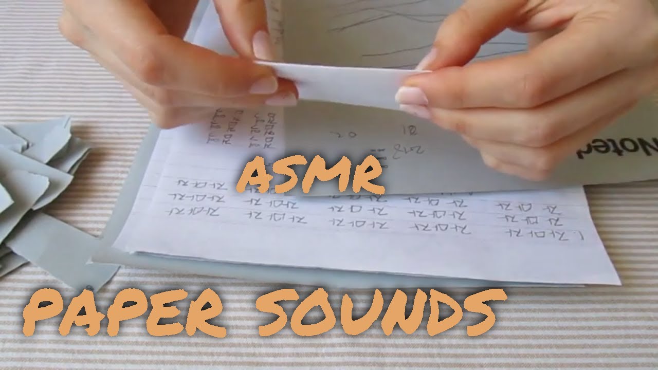 asmr paper sounds (paper crinkle, paper sorting, paper ripping) (no ...