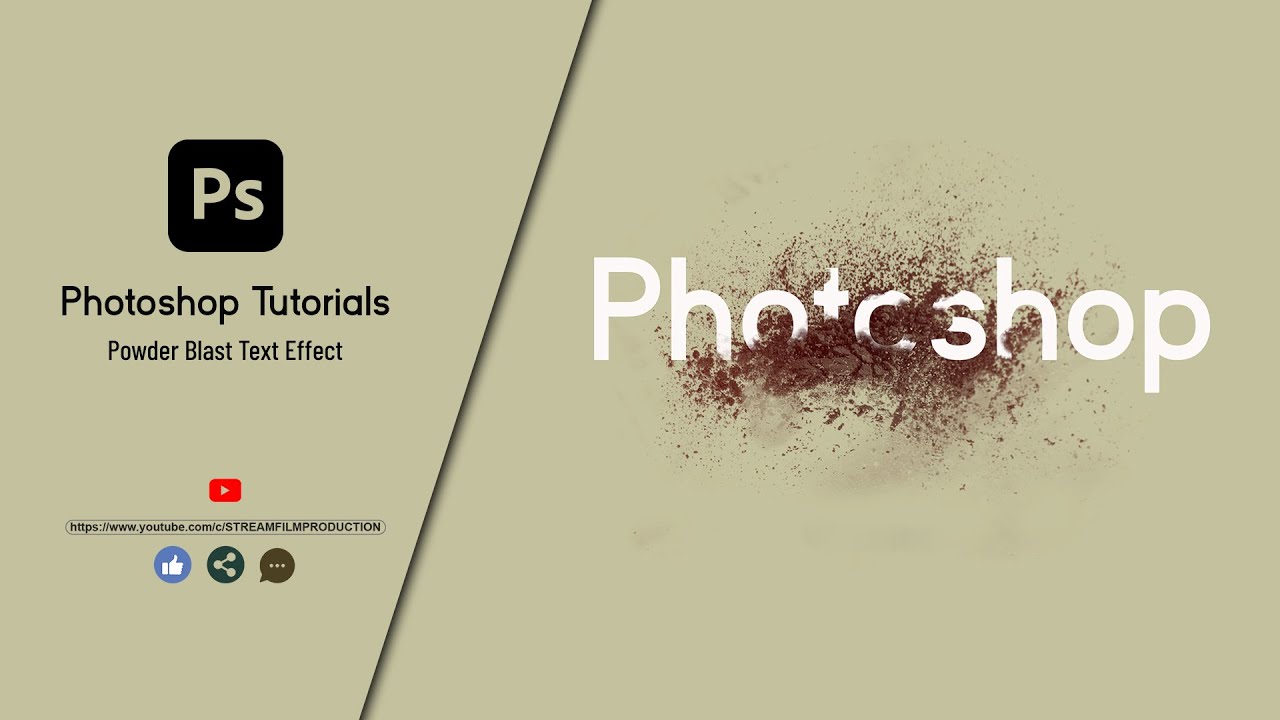 How to Powder Text Effect Photoshop Tutorial #photoshop - YouTube