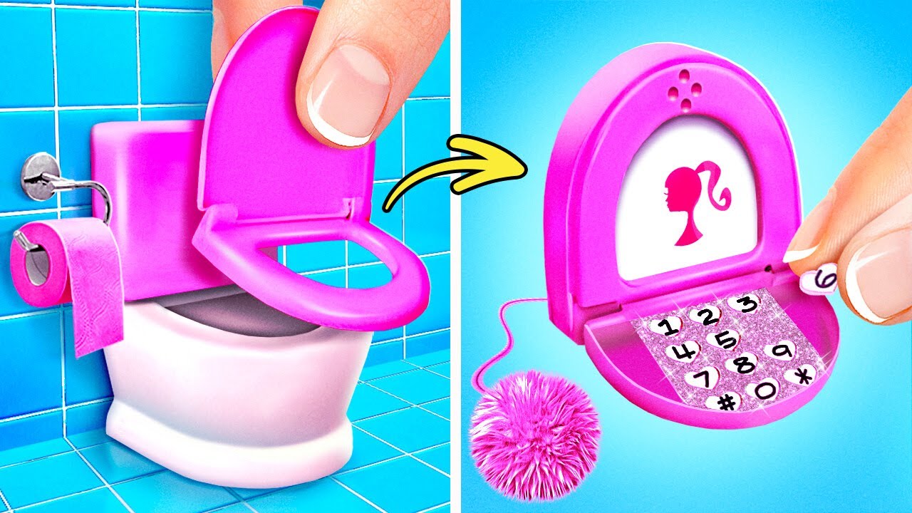 DIY Pink Folding Phone! 💖📱 *Adorable Gadgets and Crafts for YOU!* - YouTube