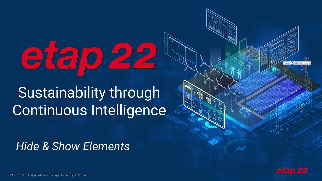 How To Quickly Hide Show Elements On An One Line Diagram In ETAP 22 How To Quickly Hide Show Elements On An One Line Diagram In ETAP 22