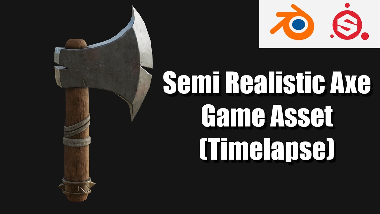 Axe Game Asset Creation Speedart - Blender 2.8, Substance Painter - YouTube