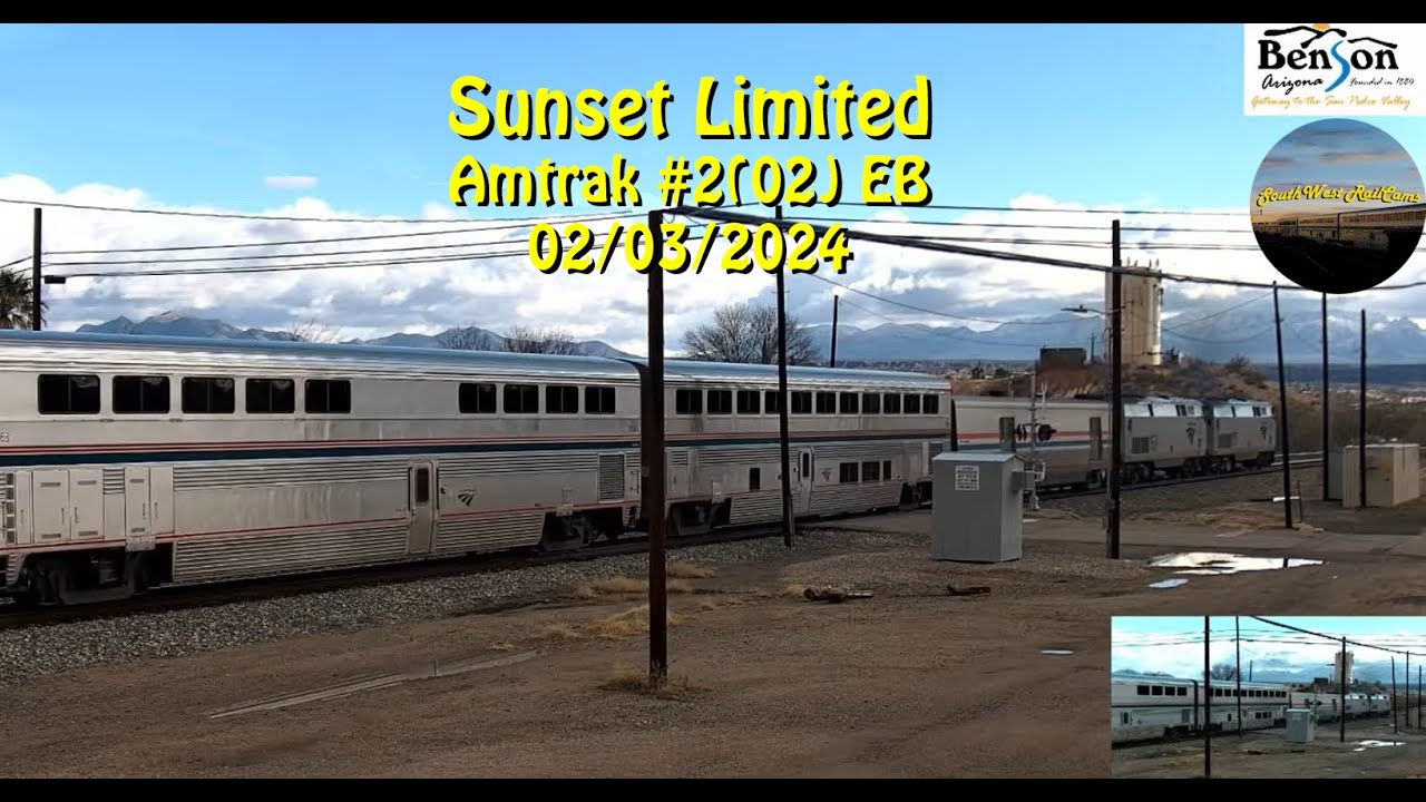 Amtrak #2 (02) Sunset Limited (205-163 x 7) - 02/03/2024 - YouTube