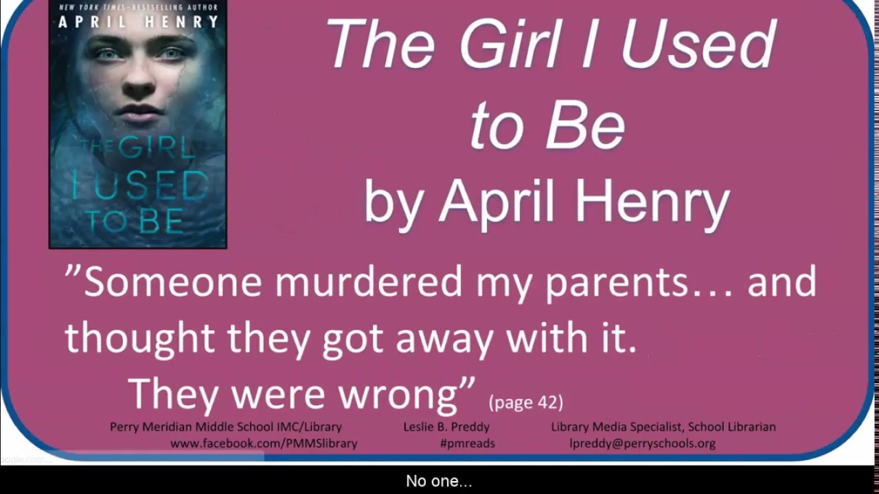 Booktalk: "Girl I Used to Be" by April Henry - YouTube