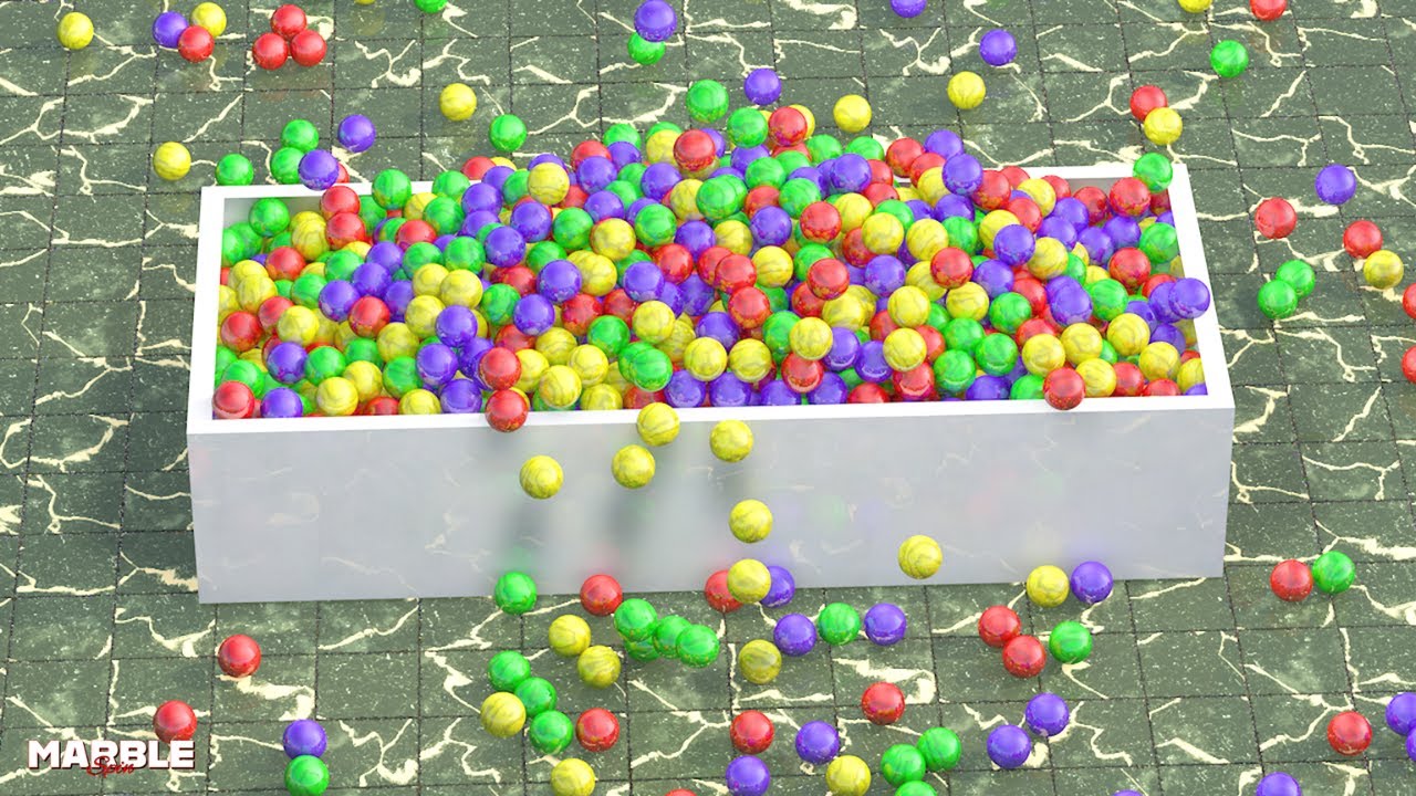 Color Balls Animation - ASMR Marble Balls Animation V66 - YouTube