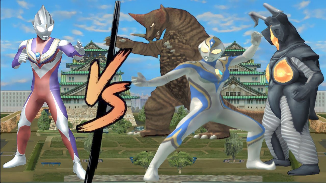 ULTRAMAN TIGA VS GOMORA KAIJU, EVIL DYNA, ZETTON | ULTRAMAN FIGHTING ...