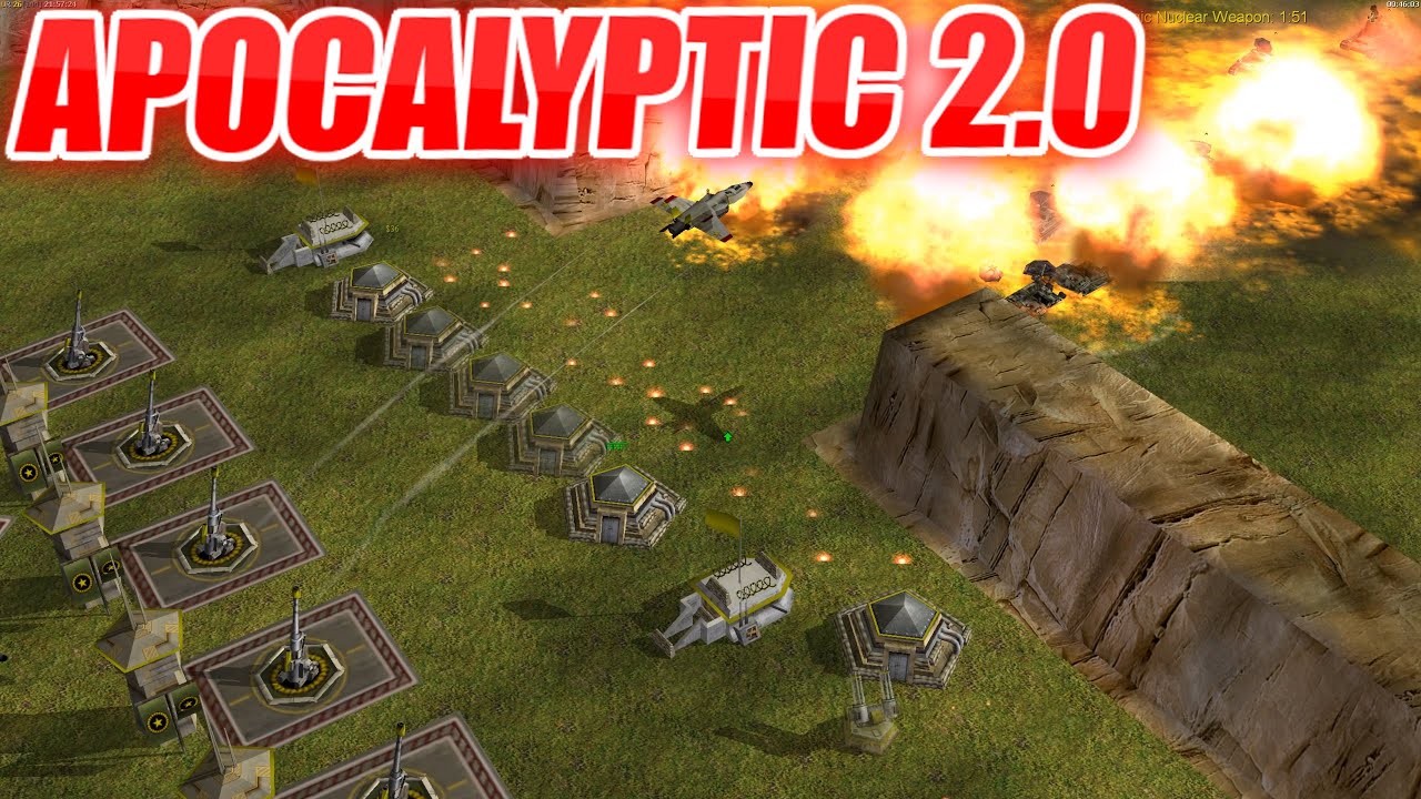 BIG SURVIVAL NUKE VS 5 INSANE TANKS APOCALYPTIC GENERALS ZERO HOUR ...
