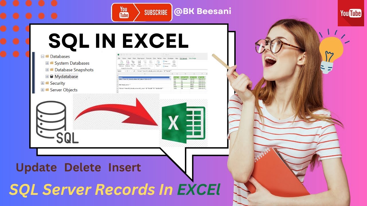 Import data from Excel to SQL Server table | SQL Tutorial Part 1 | SQL In Excel | SQL for ...