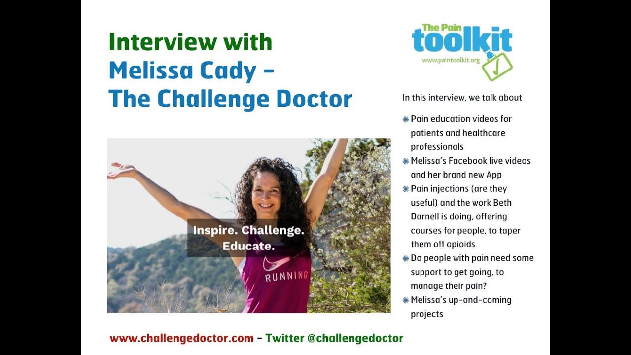 Interview with Melissa Cady - The Challenge Doctor - YouTube