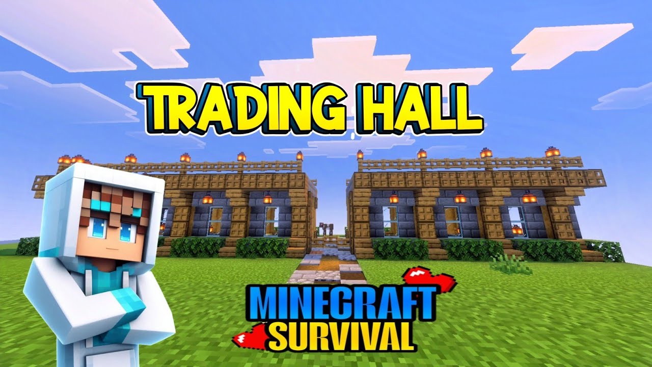 I Build an Ultimate TRADING HALL in Minecraft Pocket Edition Survival ...