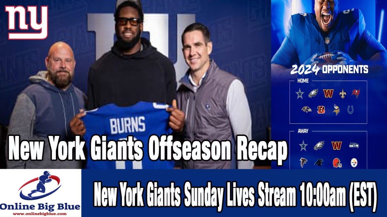 New York Giants Sunday Live Stream 10:00am (EST) Offseason Recap with ...