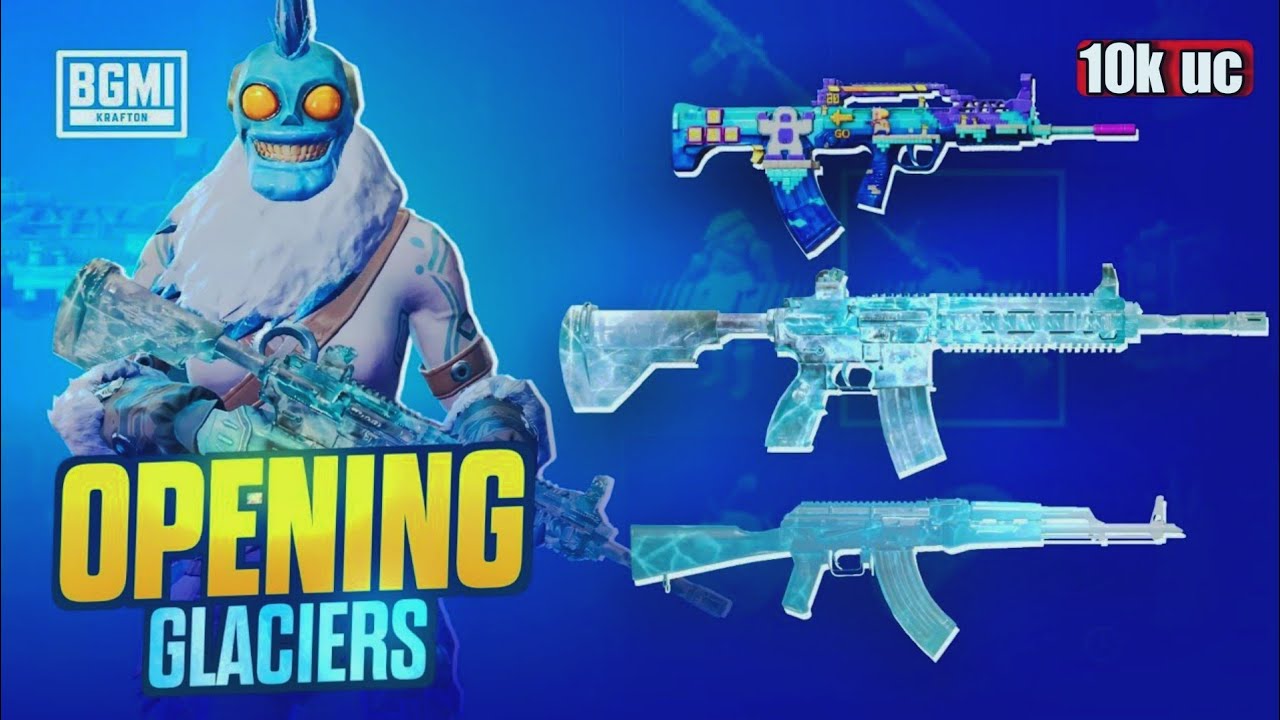 WINTER CRATE OPENING 10.000💸|| M416 GLACIER &AKM CRATE OPENING IN BGMI ...