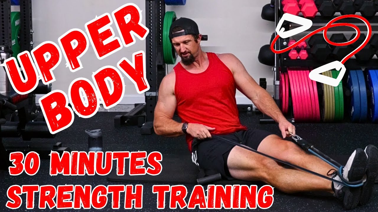 32 Min Resistance Band Upper Body Workout - Strength Training At Home ...