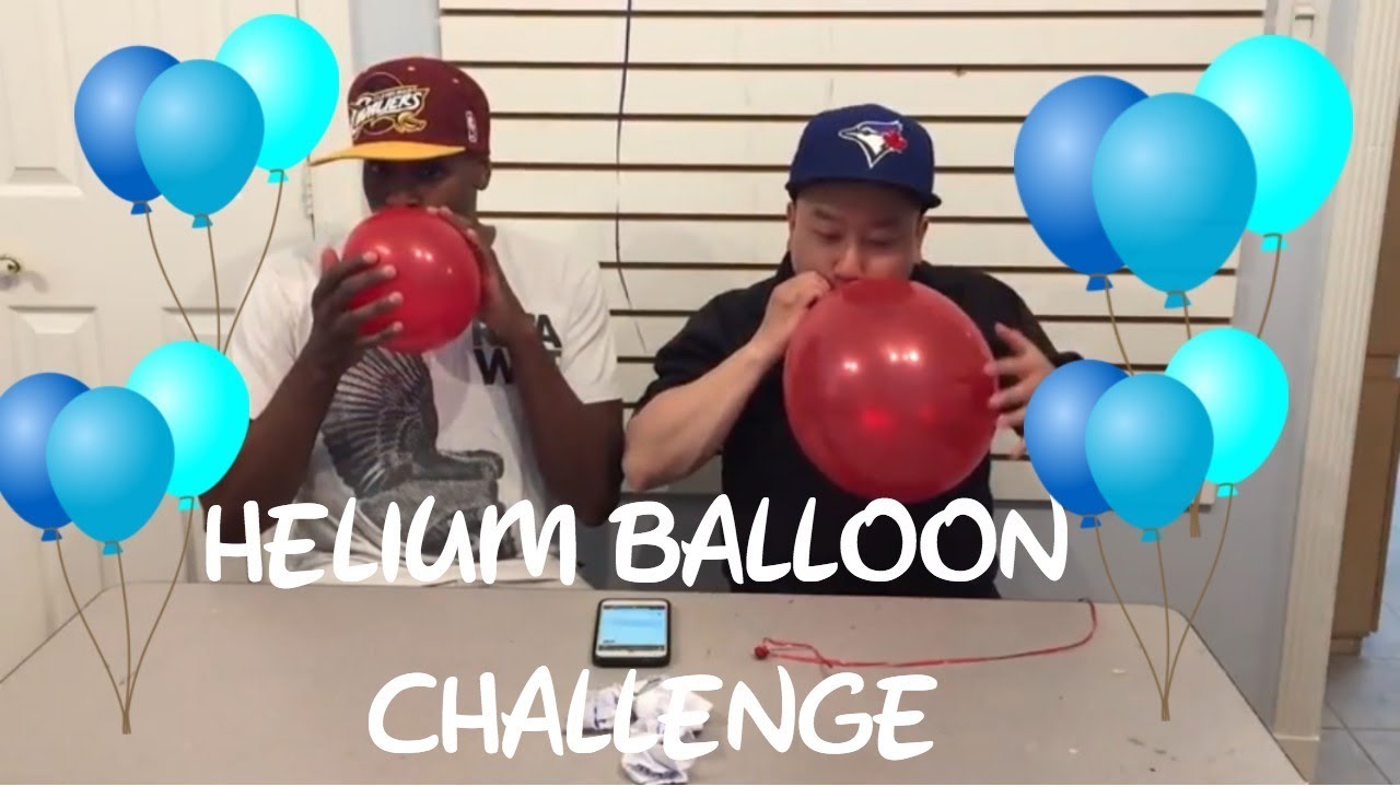 Helium Balloon Challenge!! - YouTube