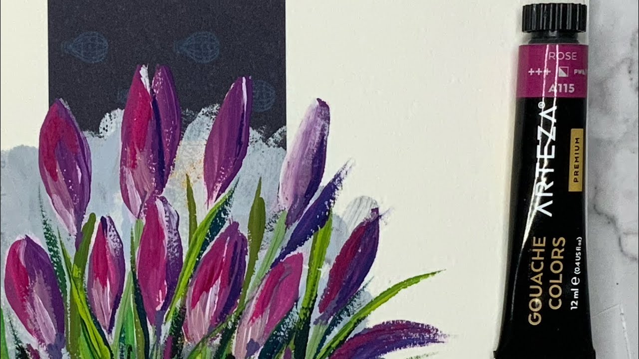 Get creative with gouache: painting beautiful small flowers with Arteza ...