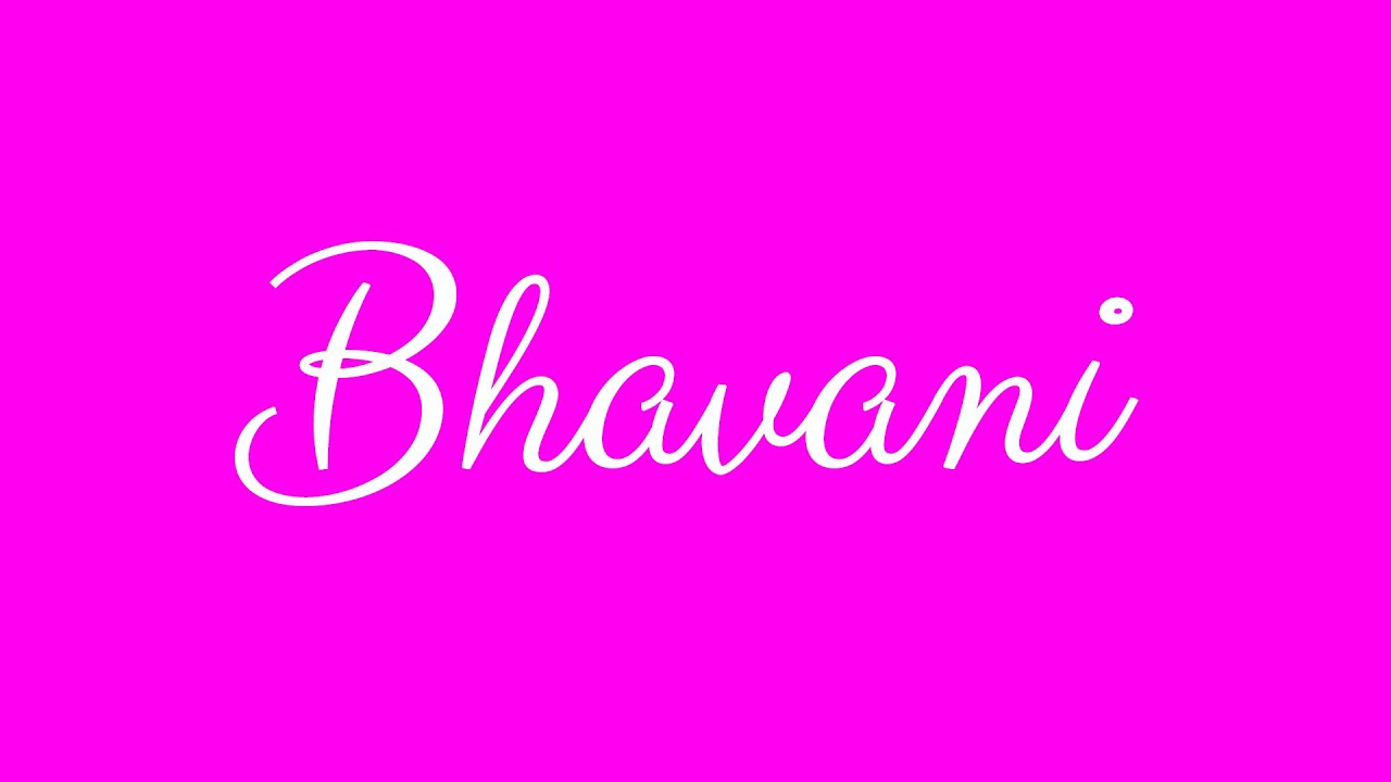Learn how to Sign the Name Bhavani Stylishly in Cursive Writing - YouTube