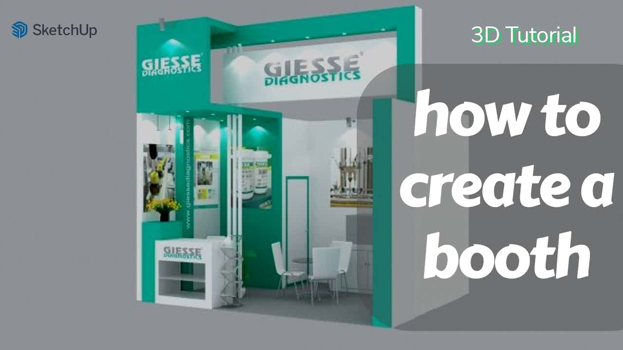 How To Create a 3X3m Booth With Sketchup - YouTube