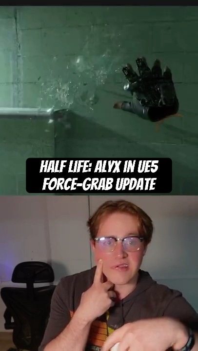 Working on VR Force Grab | Half Life: Alex in UE5 #vr #gamedev #fyp # ...