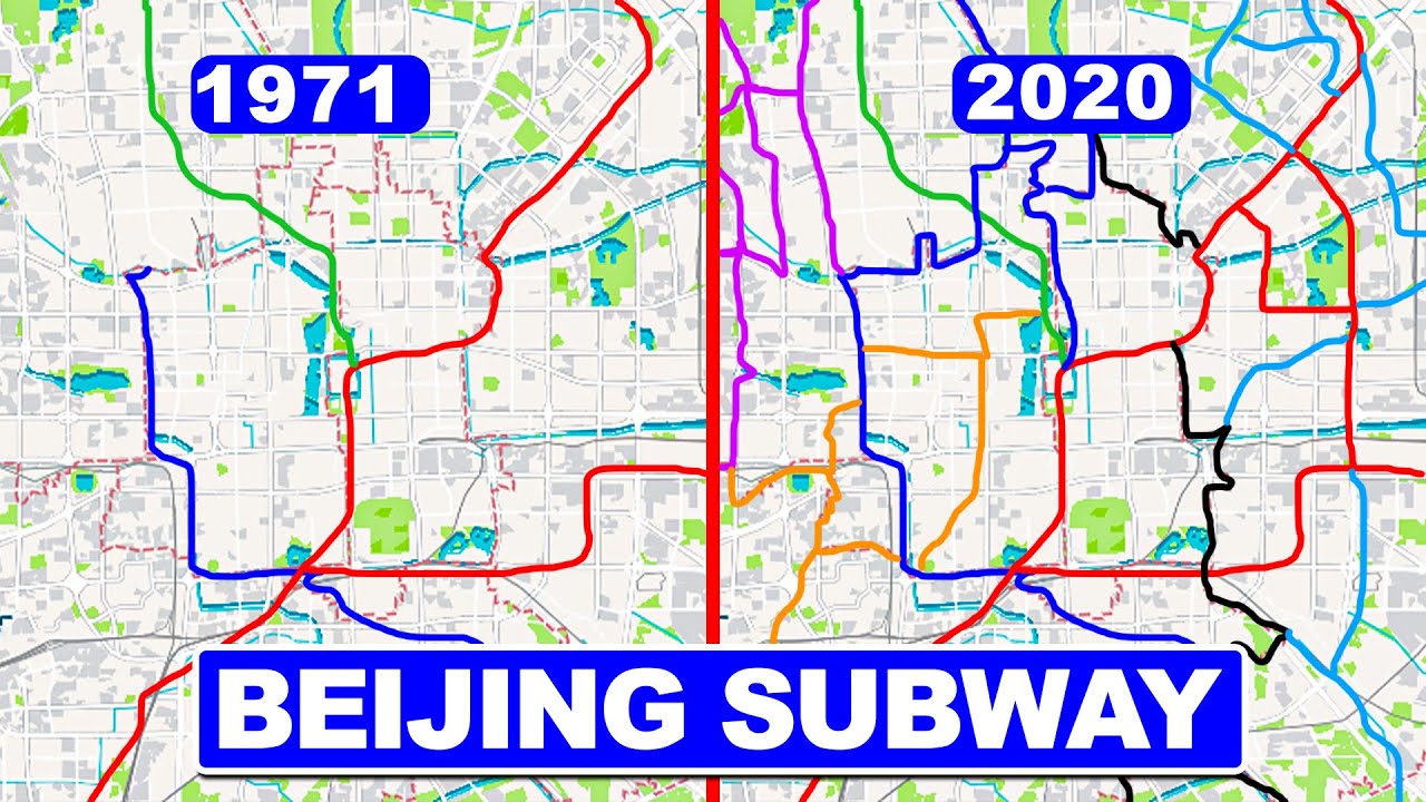 AMAZING Evolution of the Beijing subway 1971–2020!! - YouTube
