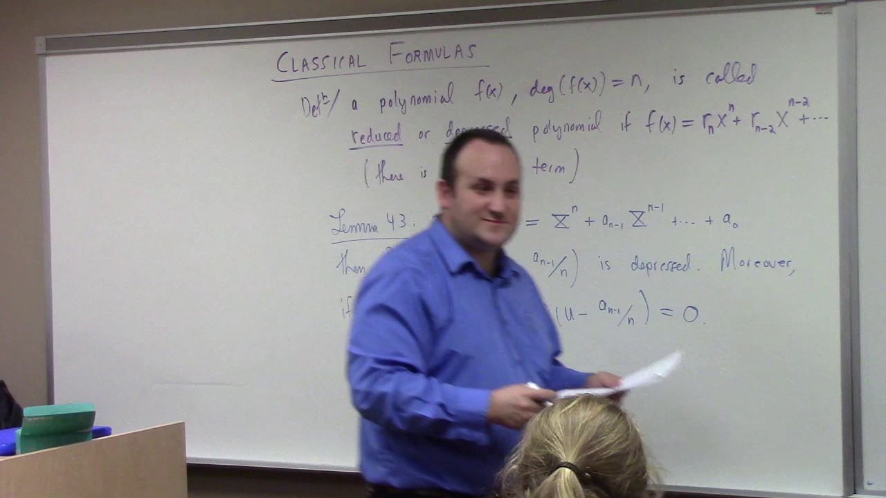 Abstract II: solution to cubic, 1-16-17 - YouTube