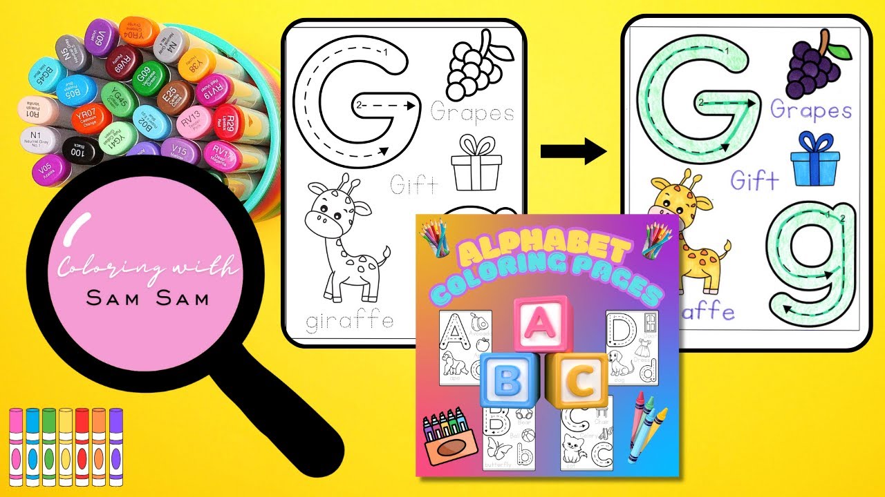 How to Write Alphabet & Letter G for Kids I Educational Fun Learn ...