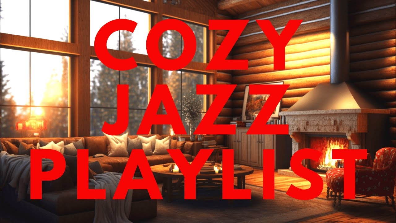 Cozy Cabin Ambience Jazz At Sunset🌞Relaxing Jazz Playlist - YouTube
