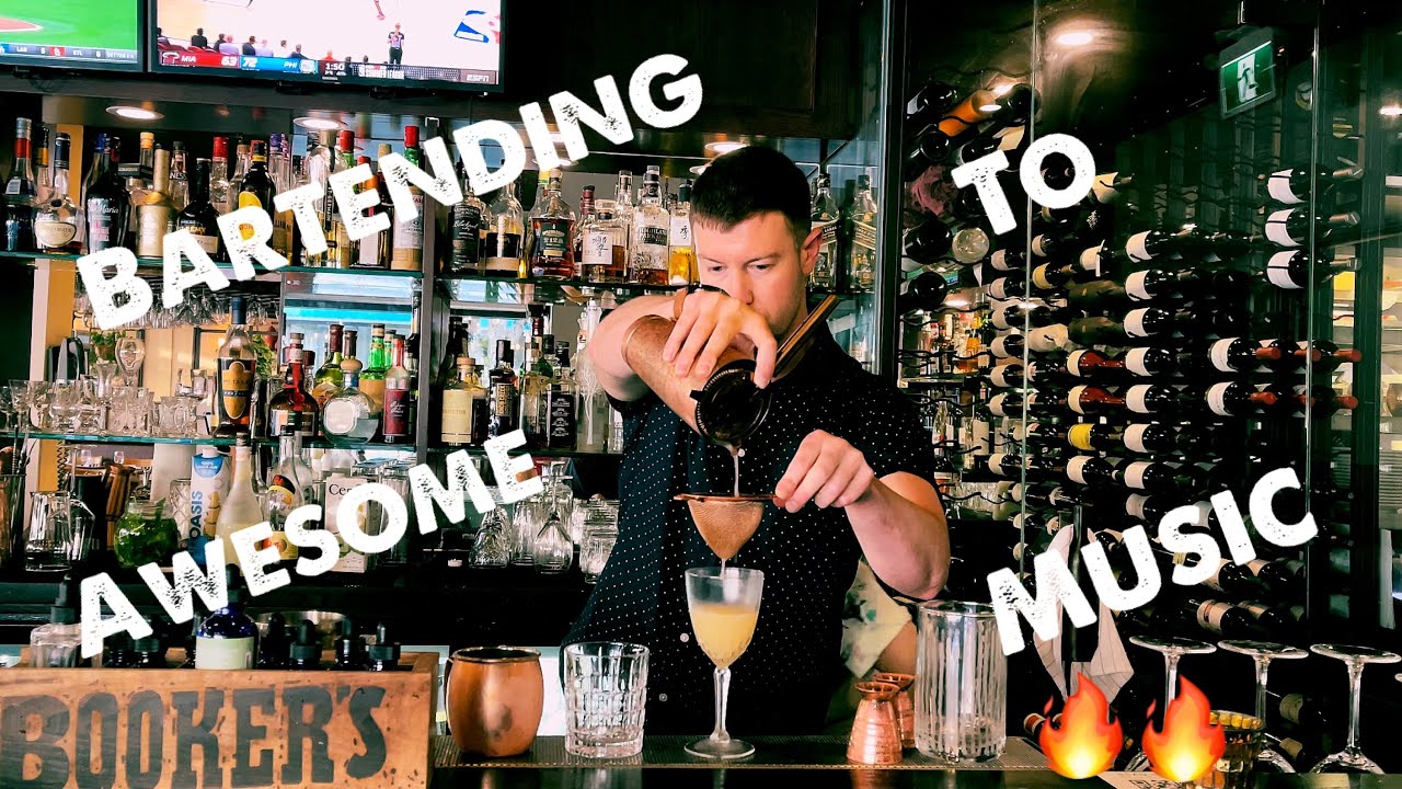 NIGHT SHIFT BARTENDING🍸🔥 { watch me work to beats music } 🎶 - YouTube