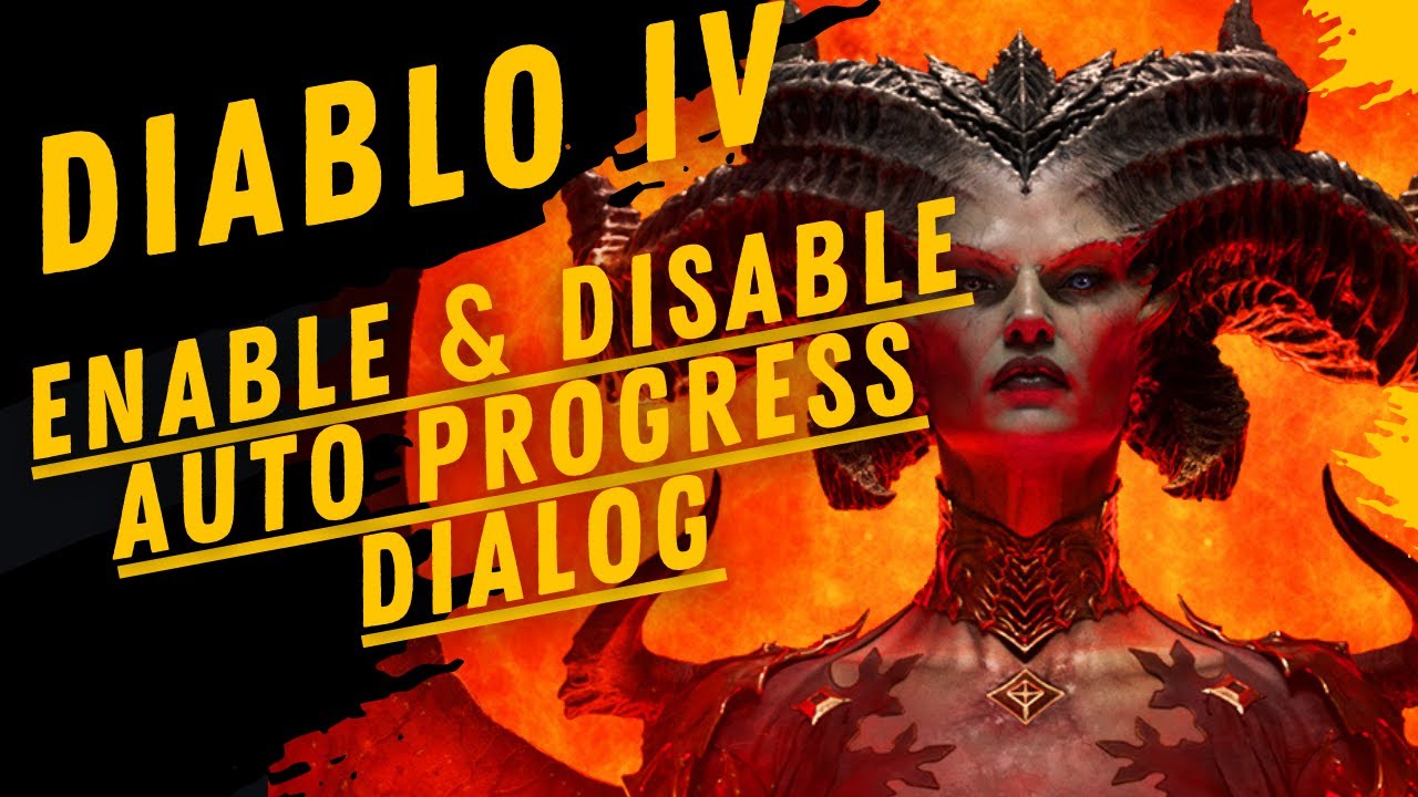 How To Enable & Disable Auto Progress Dialog In Diablo IV - YouTube