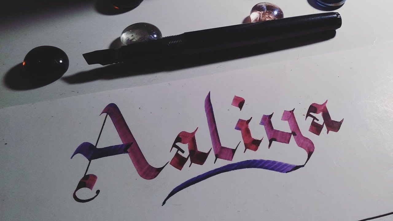 Calligraphy name for "Aaliya".|WhatsApp status . - YouTube