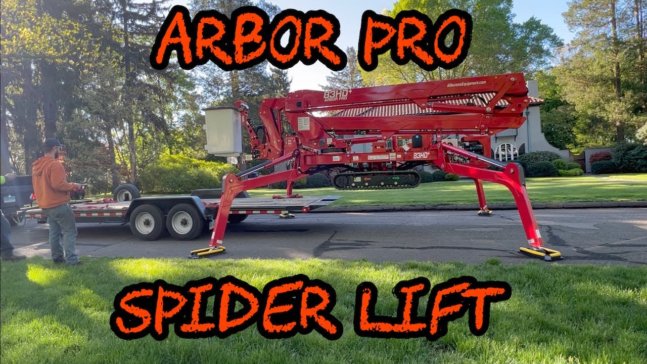#372 Tree Work in a 83' Arbor Pro Spider Lift!!! - YouTube