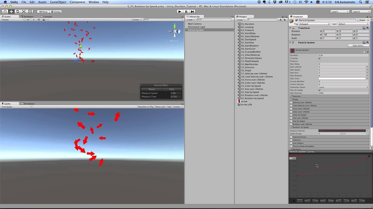 Tutorial25 ParticleSystem RotationbySpeed - YouTube