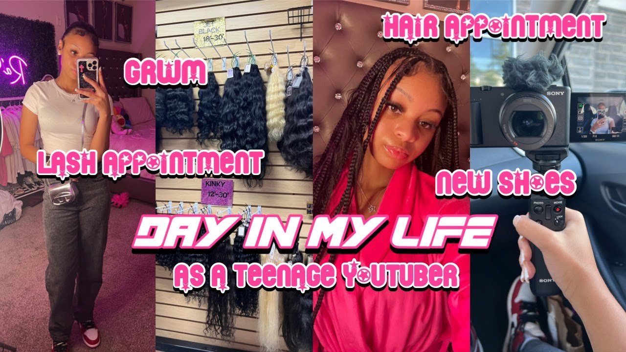 D☆Y IN MY LIFE |Teenage YouTuber| hair, shopping, lashes, school etc ...