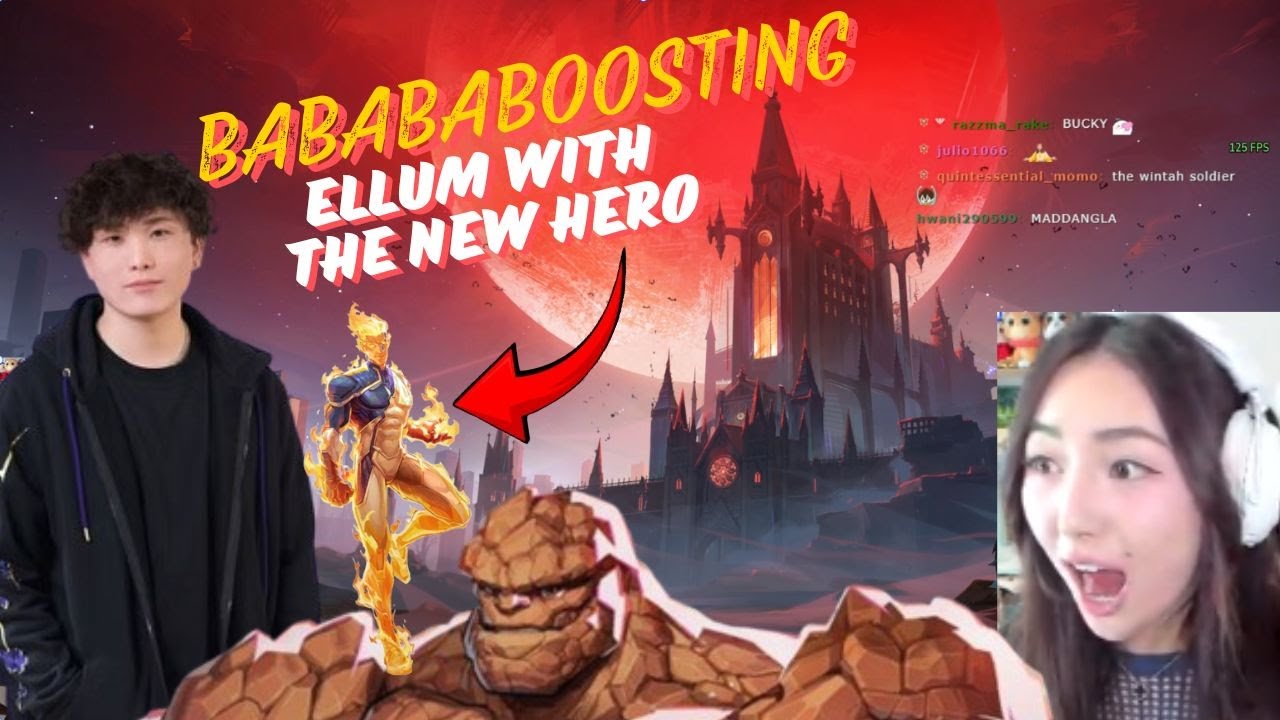Sykkuno BABABABOOSTING Ellum with Marvel Rivals Newest Hero Human Torch ...